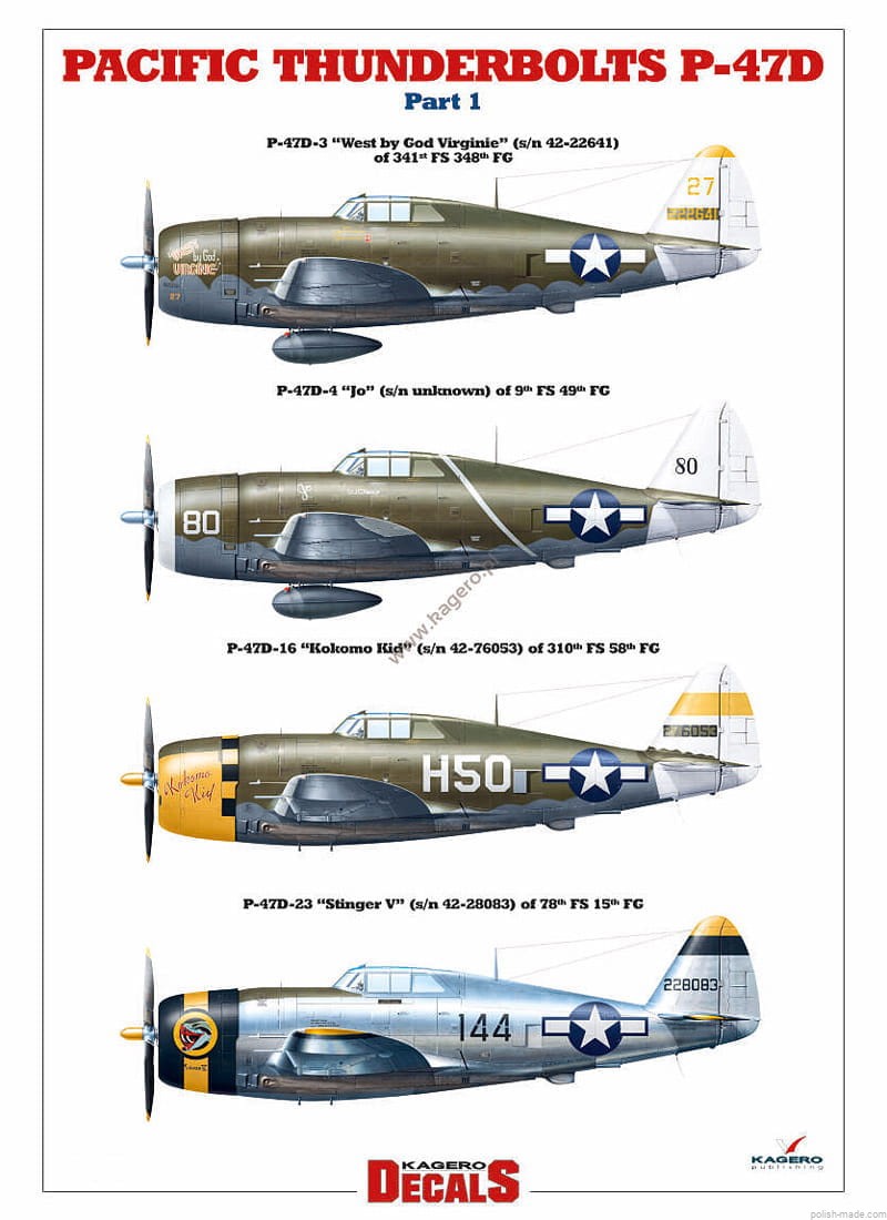 KAGERO KD-72006 - Pacyfic Republic P-47 Thunderbolt D part.I KAGERO ...